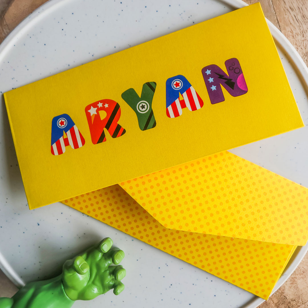 Marvell Superhero Alphabets Money Envelope – Cuckoo & Crow